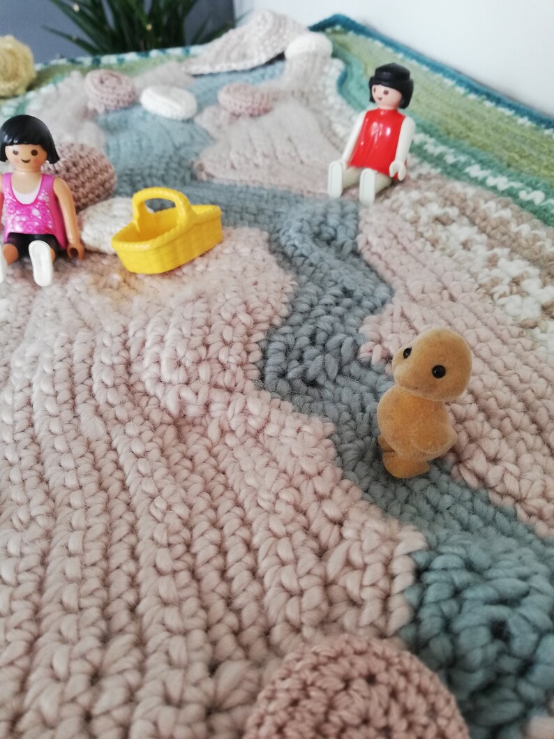 Landscape Crochet Playmat handmade - Etsy