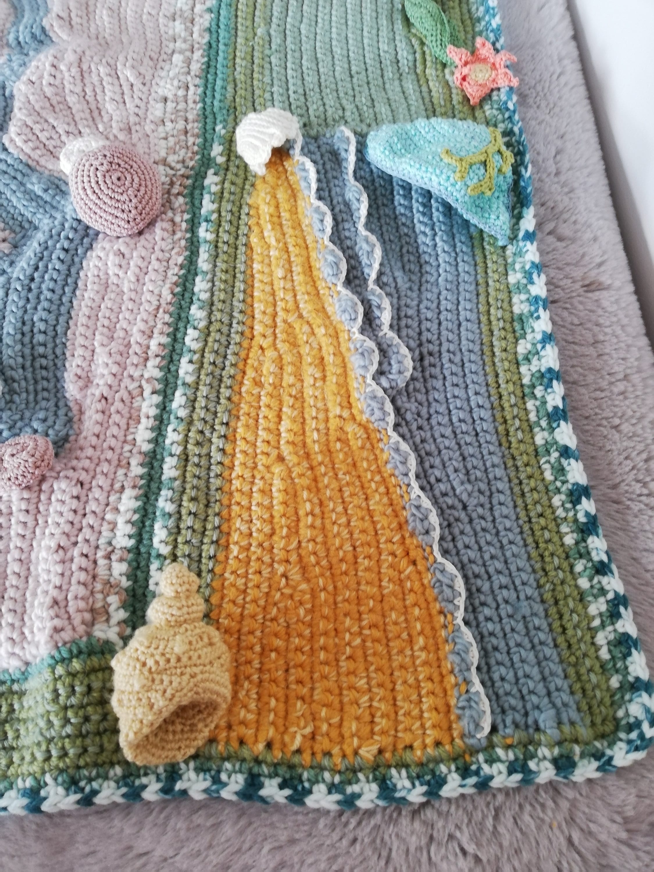 Landscape Crochet Playmat handmade - Etsy