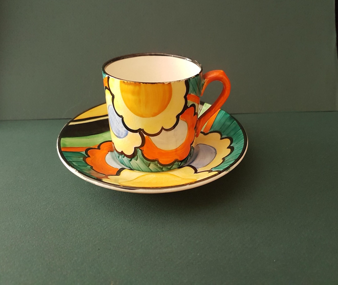 Grays Pottery Susie Cooper? Art Deco Handpainted Coffee Duo - Etsy