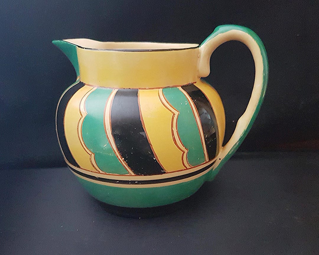 Edna Best Large Signed 1930's Art Deco Pearl Pottery Jug/pitcher for ...