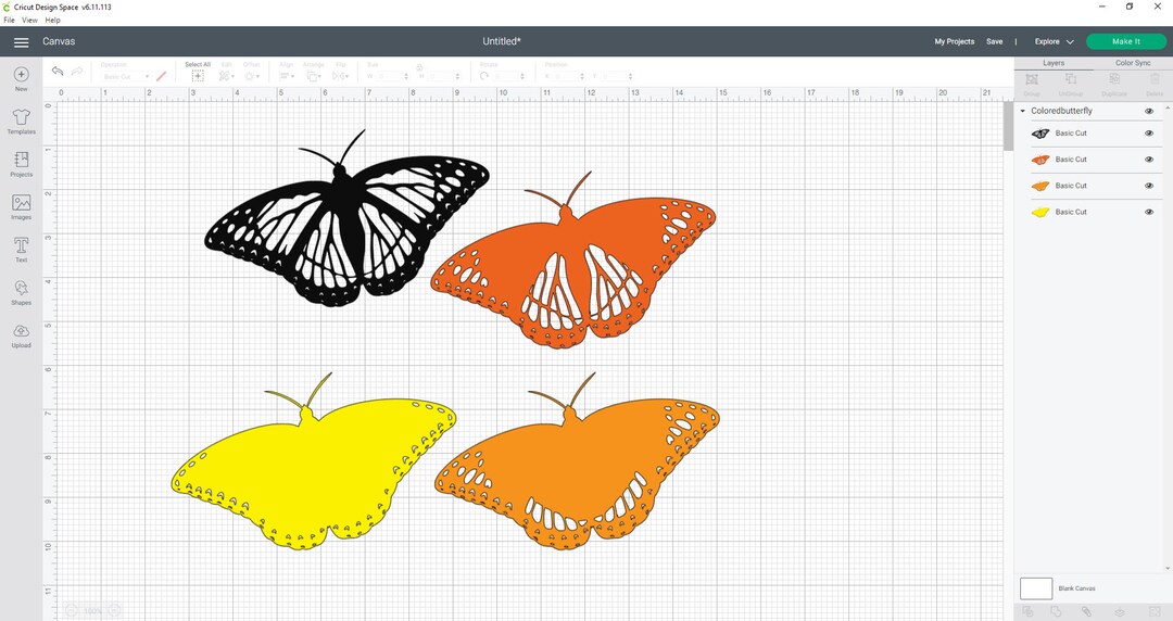 Colored Butterfly SVG - Etsy