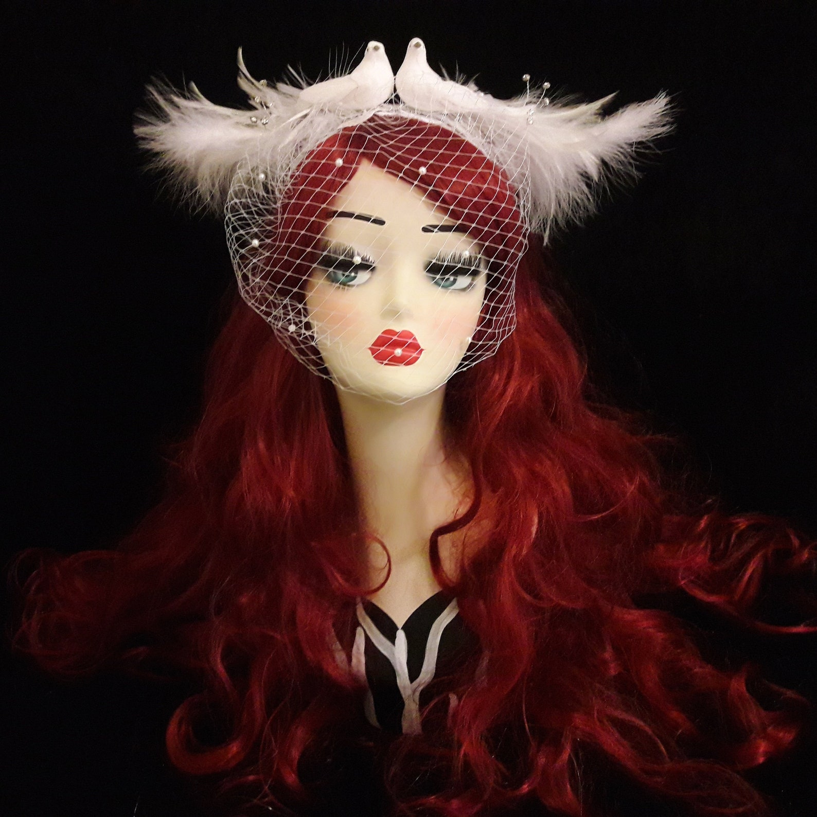 Bird Fascinator White Dove Fascinator White Feathered Headpiece Bespoke ...