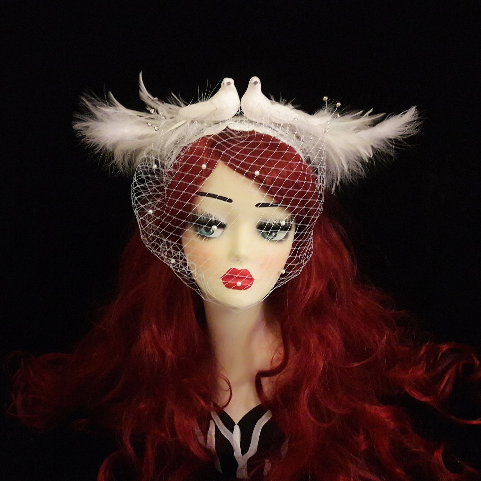 Bird Fascinator White Dove Fascinator White Feathered Headpiece Bespoke ...