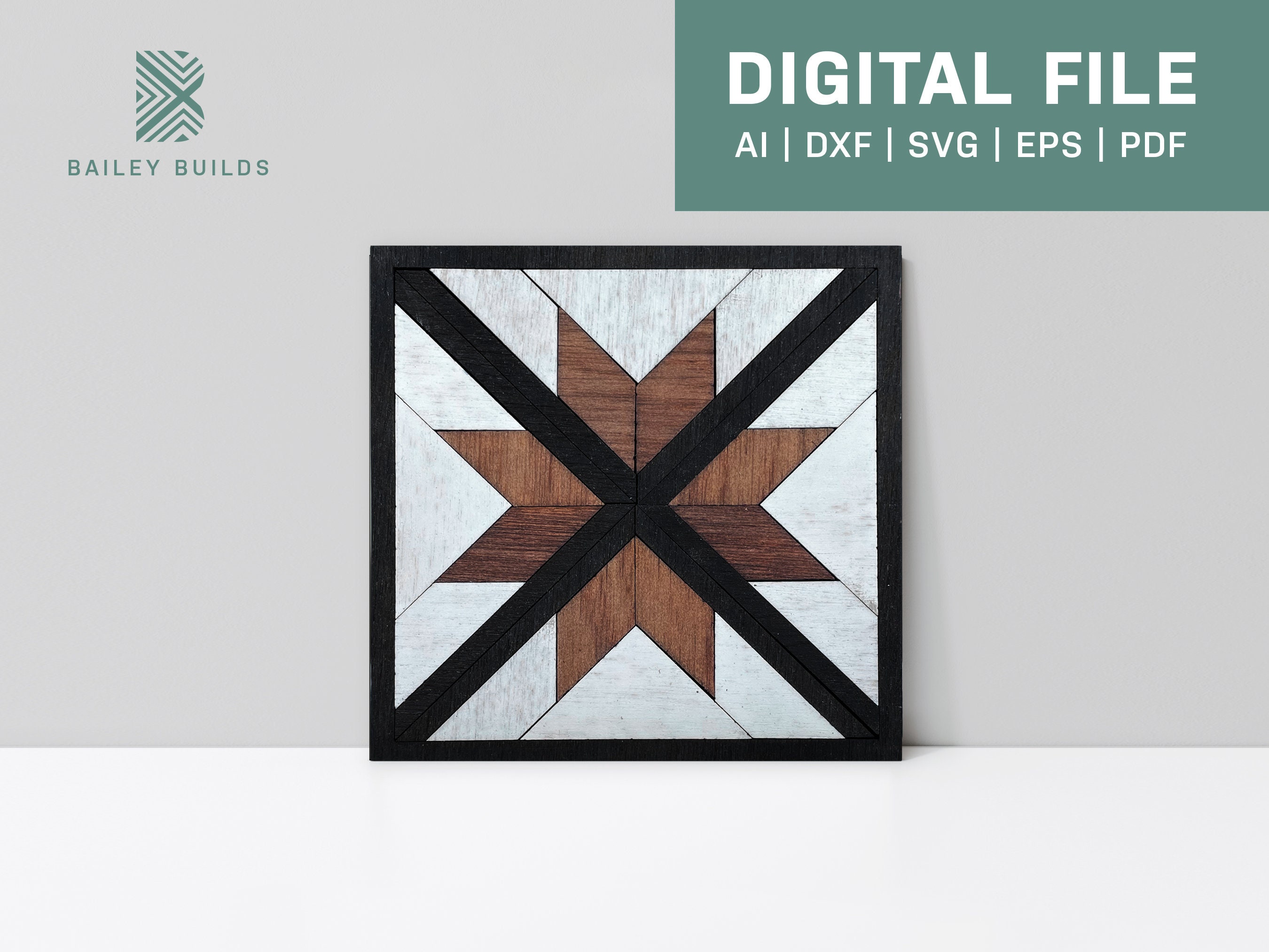 Mosaic 7 Wood Digital File Download DIY Decor Single Design | Etsy