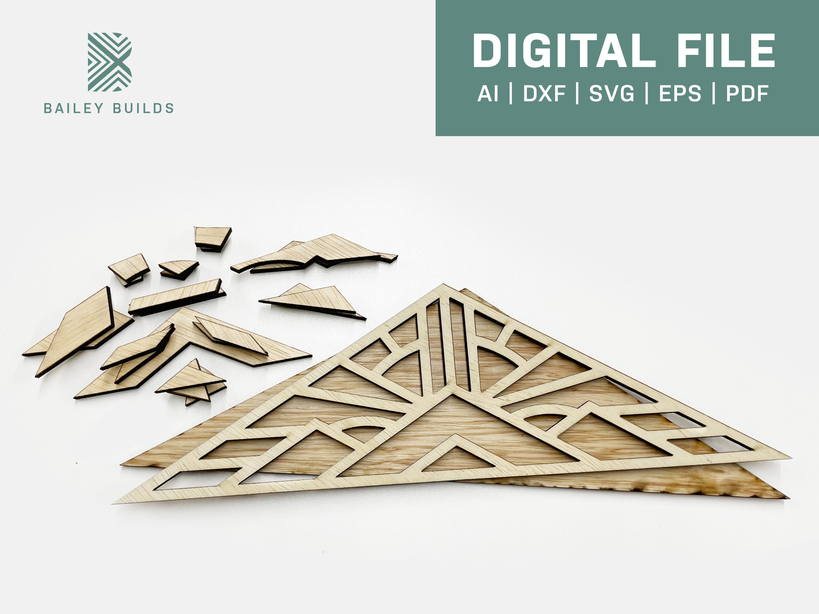 Mosaic 2 Wood Digital File Download DIY Decor Single Design Digital ...
