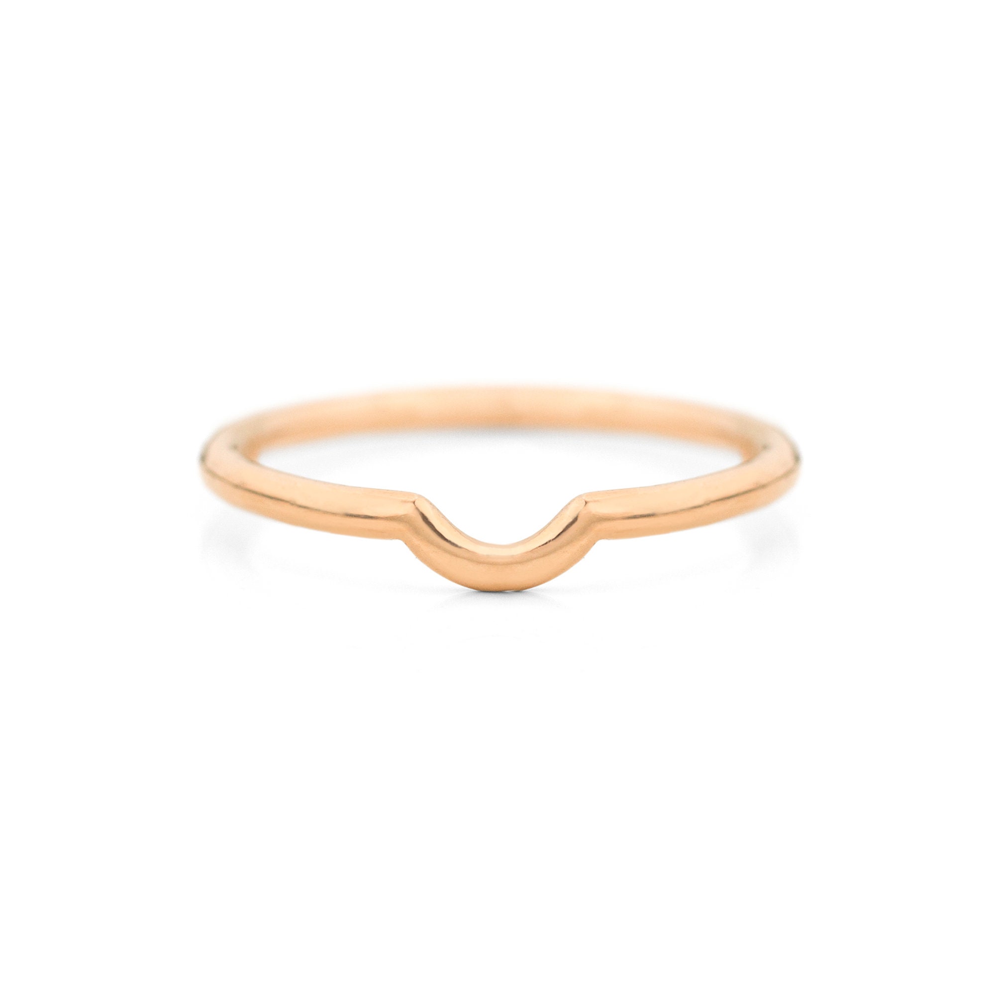 Smooth Guard Band 14K Wedding Band GUARD BAND Solid gold | Etsy