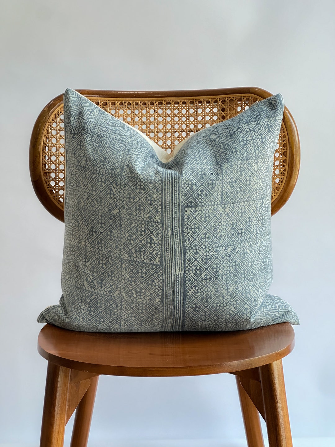 Indigo Neutral Tribal Hemp Hand Woven Natural Dye Color Lumbar Pillow ...