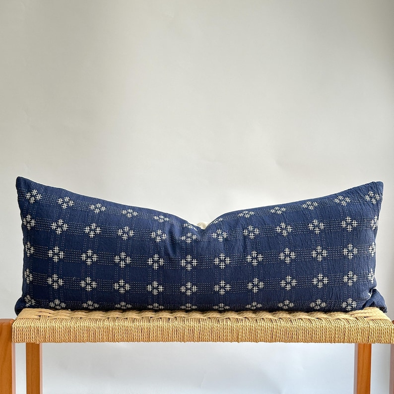 Indigo Dot Block Print Mudcloth Hmong Pillow Case - Etsy