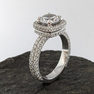 Ladies Michael B Handmade Platinum Diamond Engagement Ring - Etsy