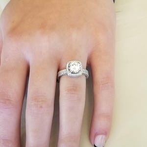 Ladies Michael B Handmade Platinum Diamond Engagement Ring - Etsy