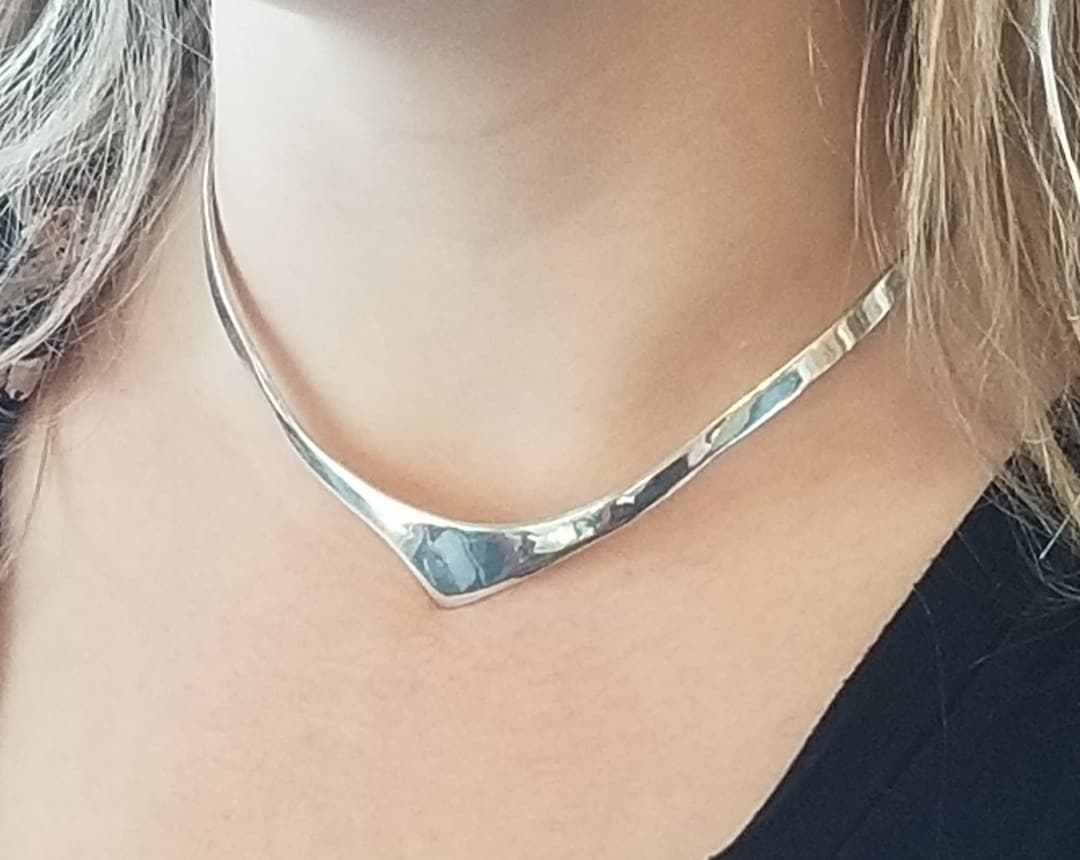 Ladies Sterling Silver Neck Collar - Etsy