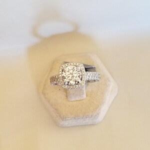 Ladies Michael B Handmade Platinum Diamond Engagement Ring - Etsy