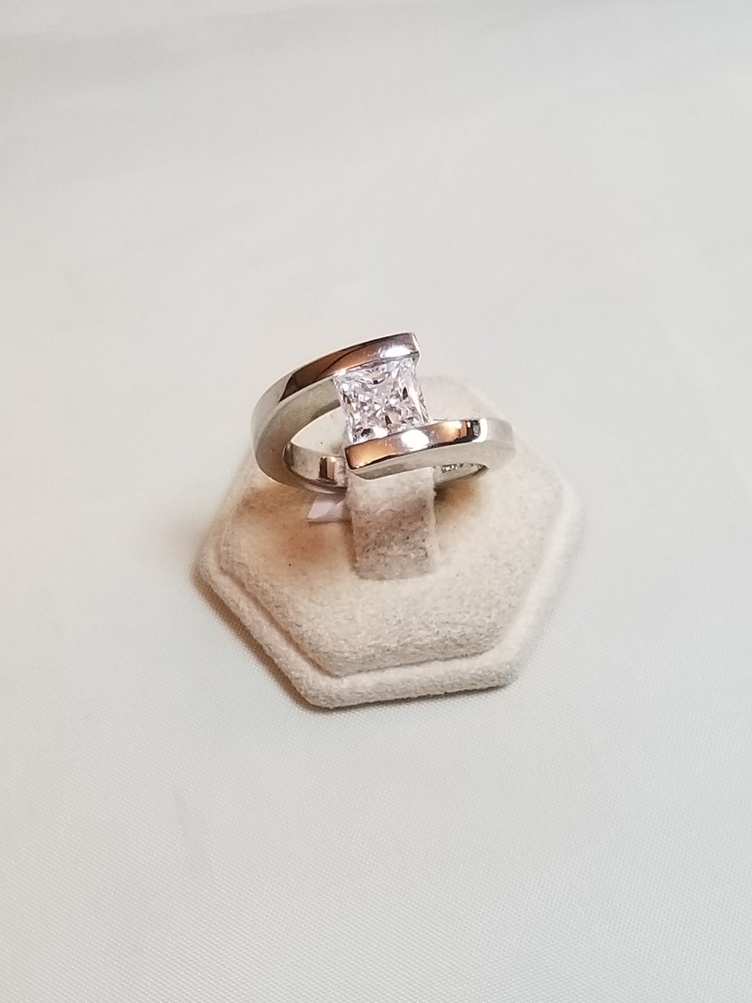 Ladies Steven Kretchmer Helix Platinum Engagement Ring Size - Etsy