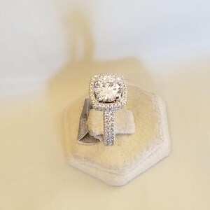 Ladies Michael B Handmade Platinum Diamond Engagement Ring - Etsy