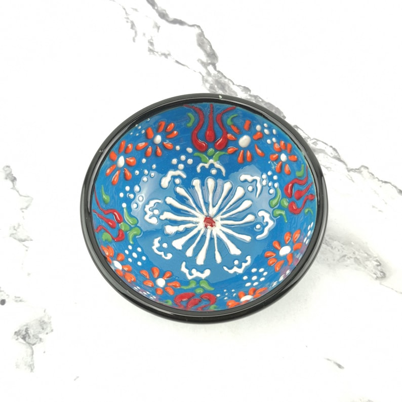 Ceramic Hand Painted Bowls - Small(8 Cm) - Traditional Turkish Handmade ...