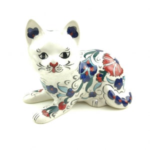 Handmade Ceramic Cats - Hand Painted Turkish Pottery Cats - Etsy UK