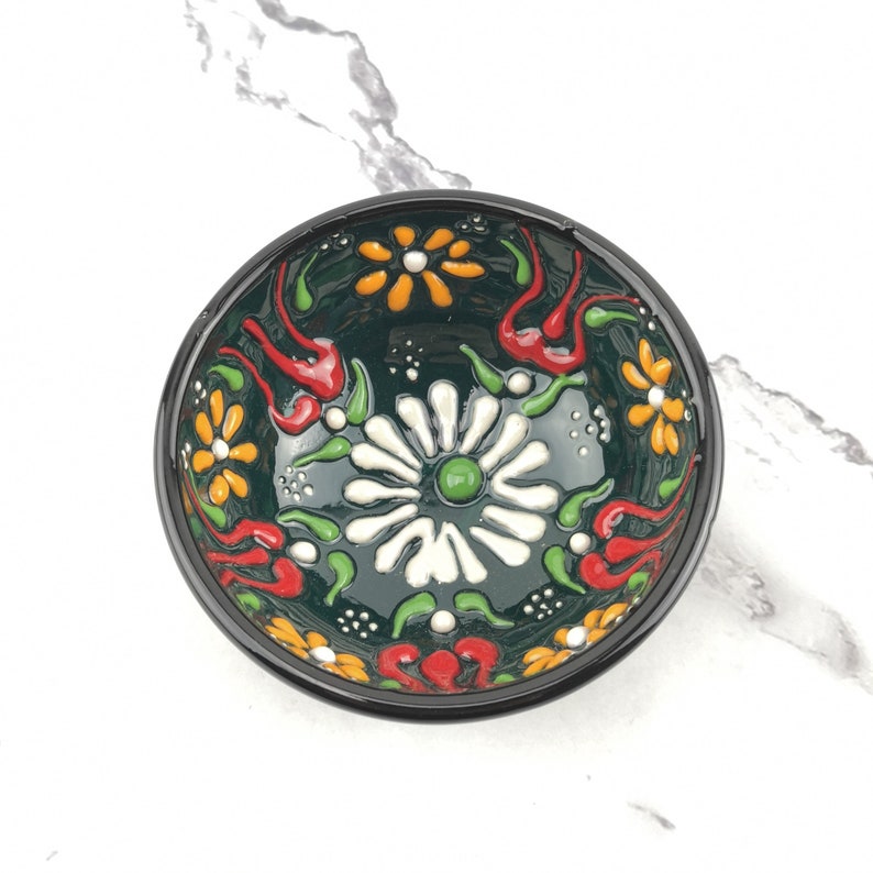 Ceramic Hand Painted Bowls - Small(8 Cm) - Traditional Turkish Handmade ...