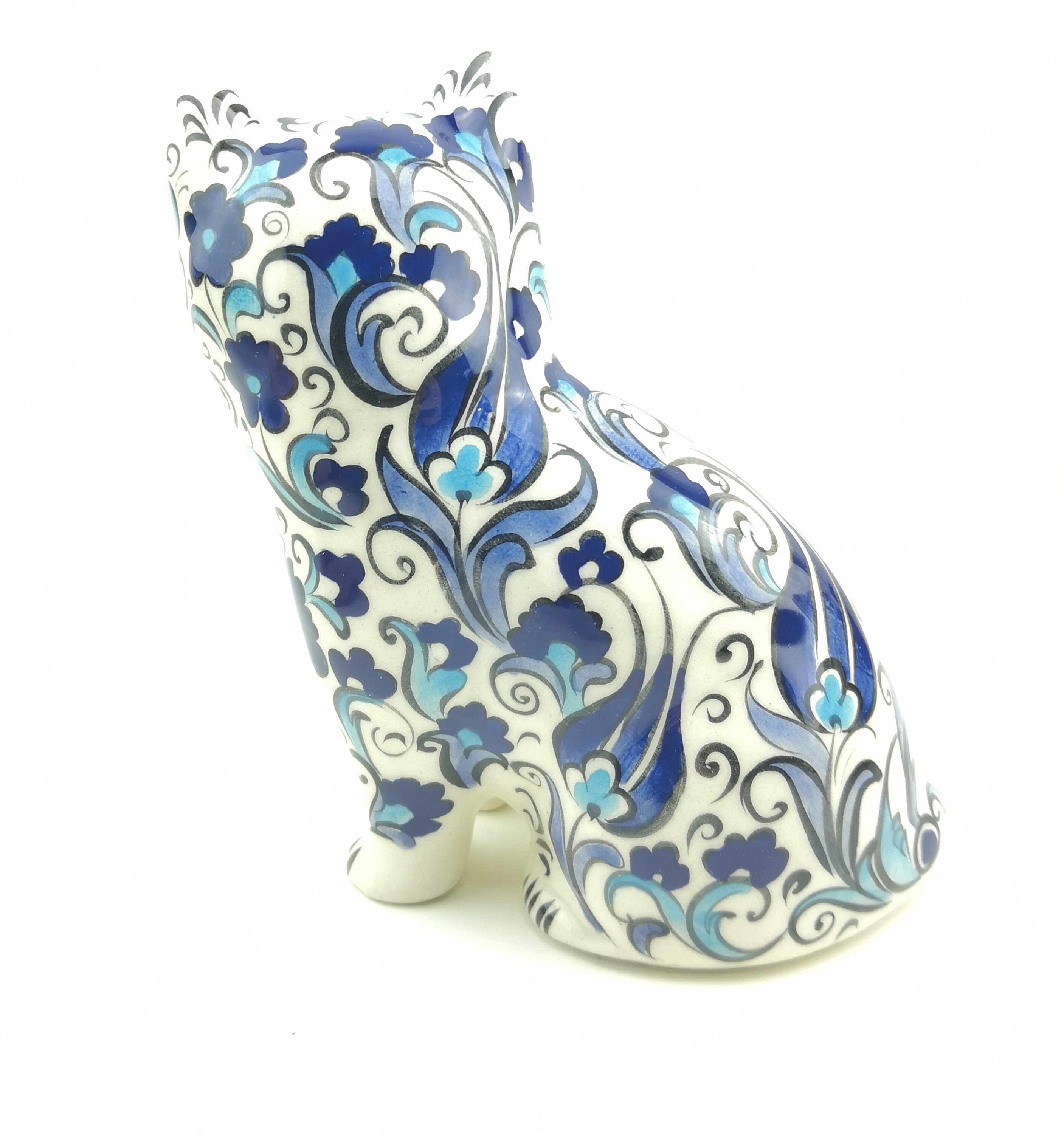 Handmade Ceramic Cats - Hand Painted Turkish Pottery Cats - Etsy UK