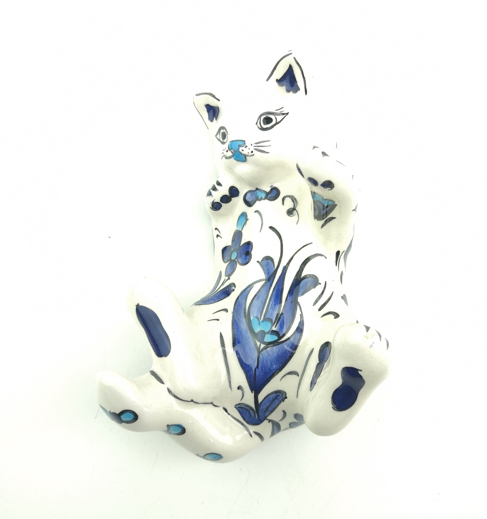 Handmade Ceramic Cats - Hand Painted Turkish Pottery Cats - Etsy UK