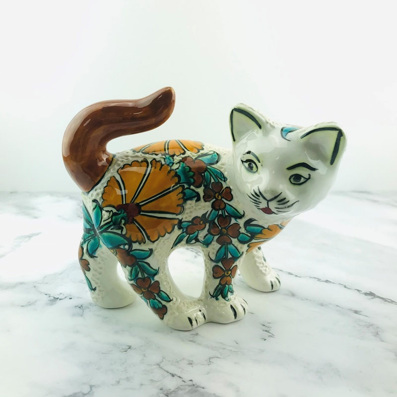 Pottery Cat - Etsy