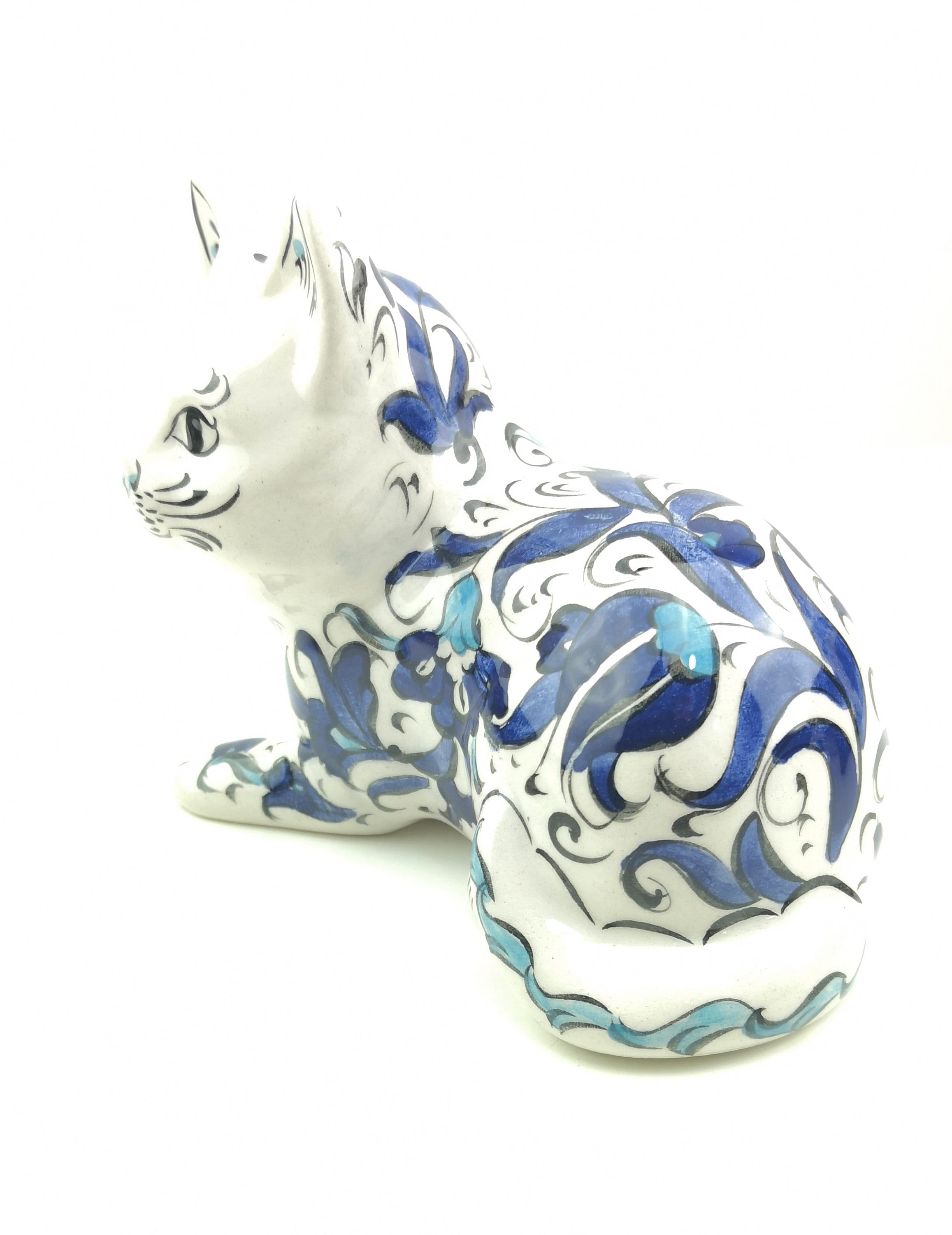 Handmade Ceramic Cats - Hand Painted Turkish Pottery Cats - Etsy UK