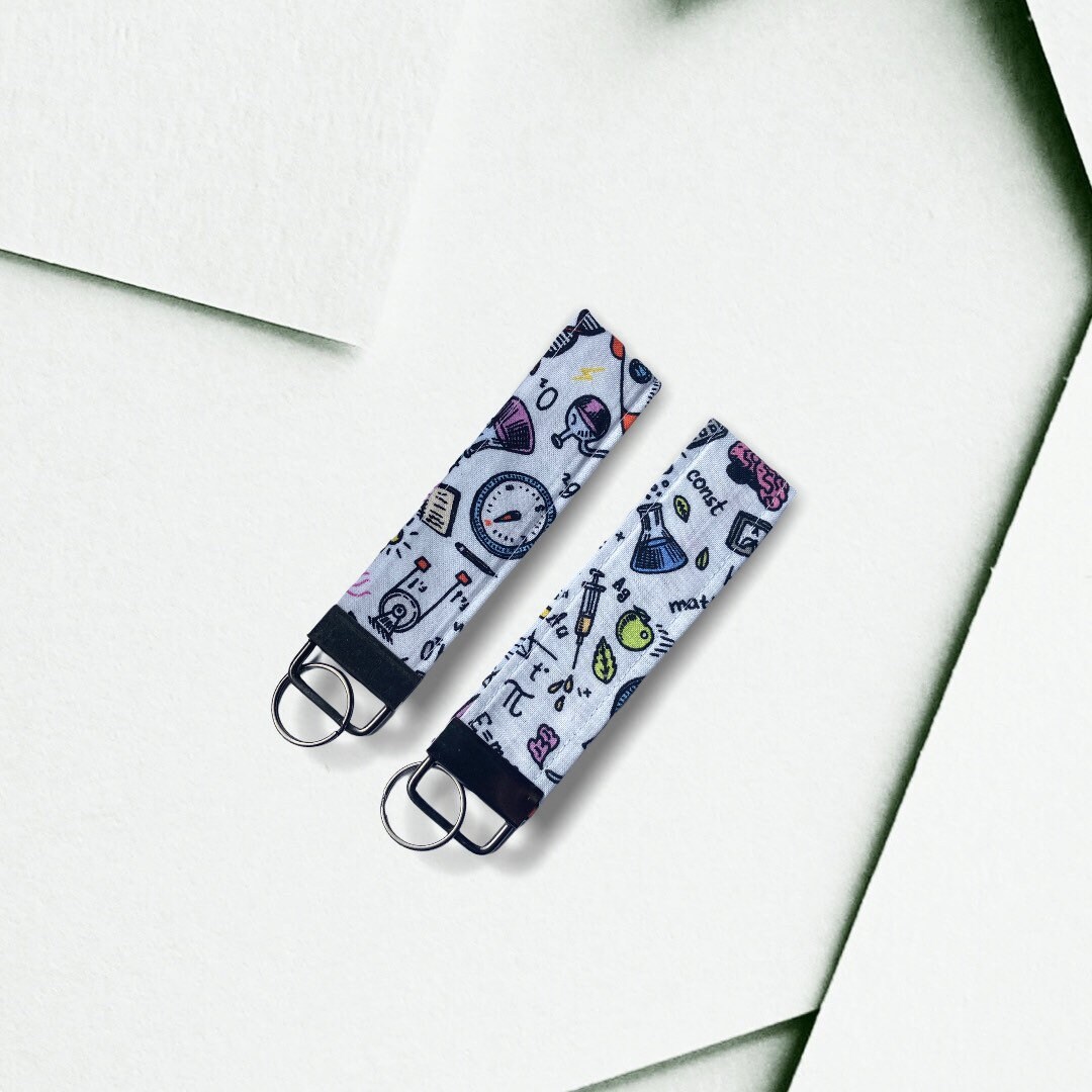 Science key fob Fabric wristlet fabric key chain chemistry gift ...