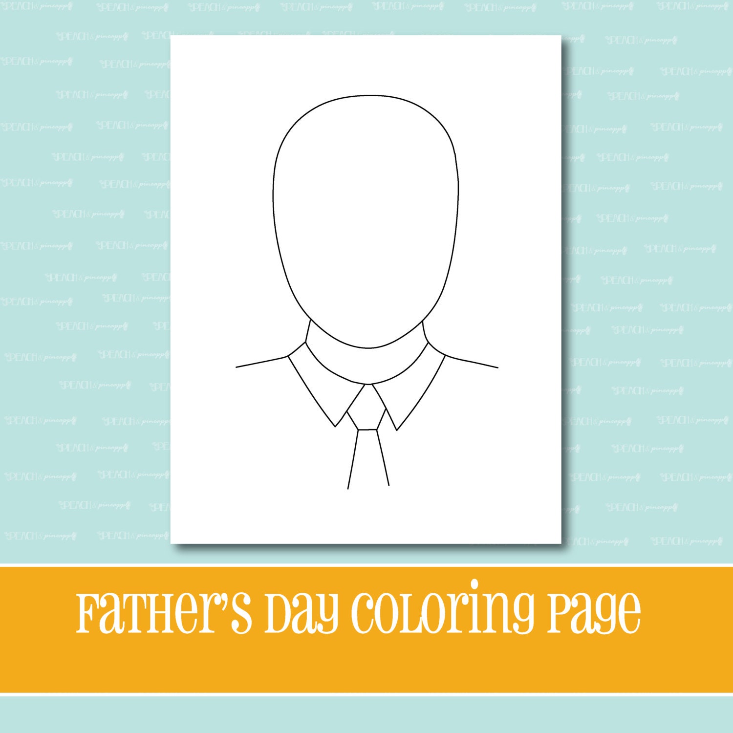 FATHER'S DAY PRINTABLE, Gift for Dad, Dad Coloring Page, Printable ...