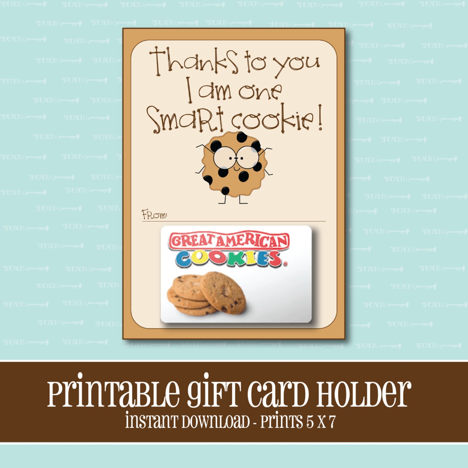 INSTANT Download,smart Cookie Gift Card Holder,teacher,gift Card Holder ...