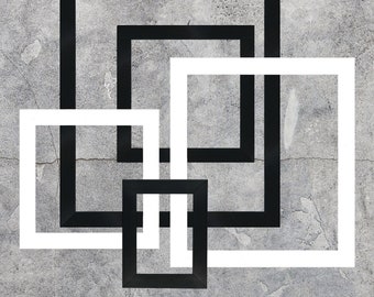 8x8 Black and White | Etsy