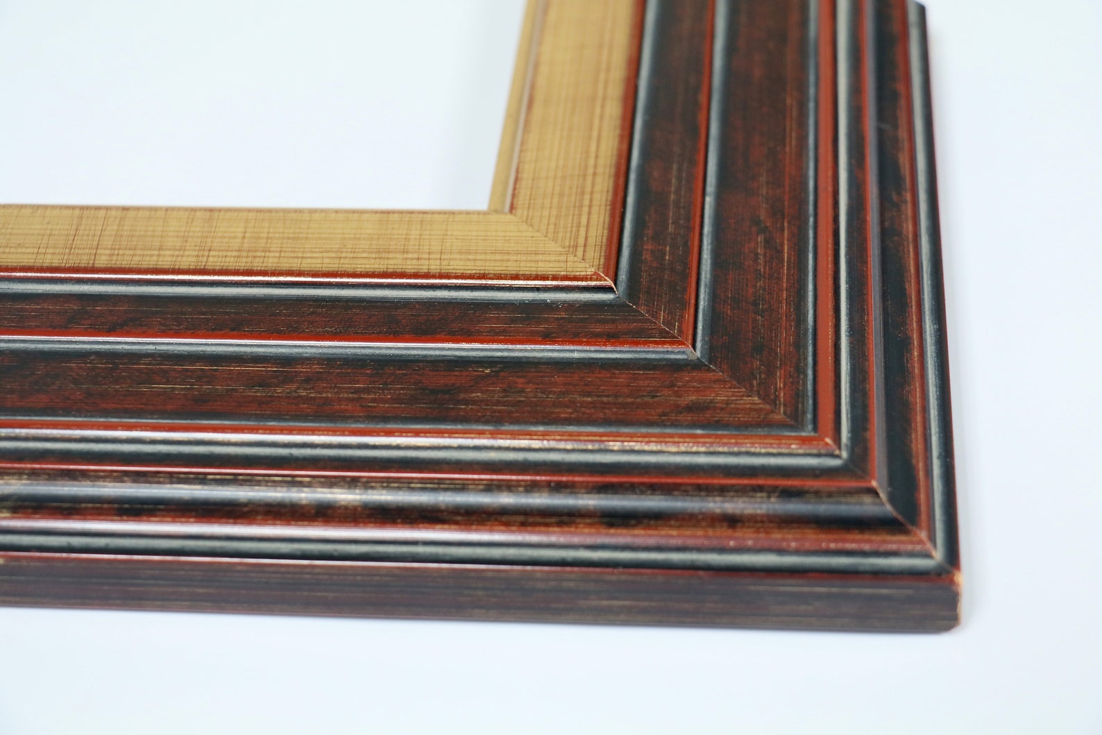 Mahogany With Decorative Silver/gold Lip Picture Frame | Etsy