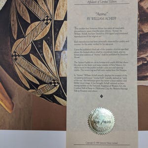 Acoma by William Acheff, Signed Limited Edition Print, With Certificate ...