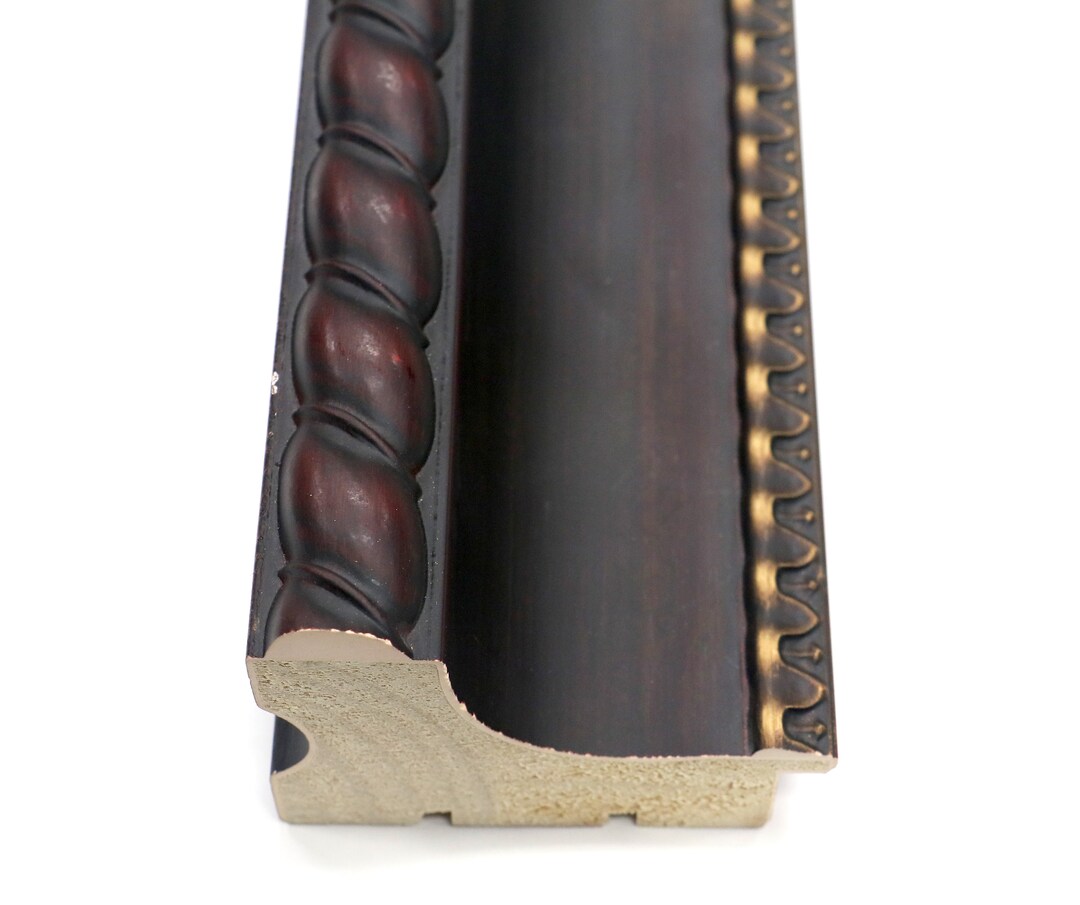 Mahogany Scoop Roped Edge With Decorative Lip Picture Frame - 8x10, 8.5 ...