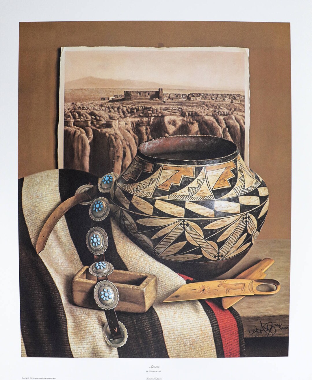 Acoma by William Acheff, Signed Limited Edition Print, With Certificate ...