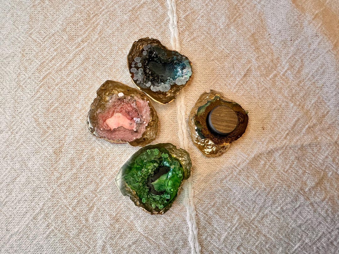 Mixed Geode Magnets (set of 2) - Etsy