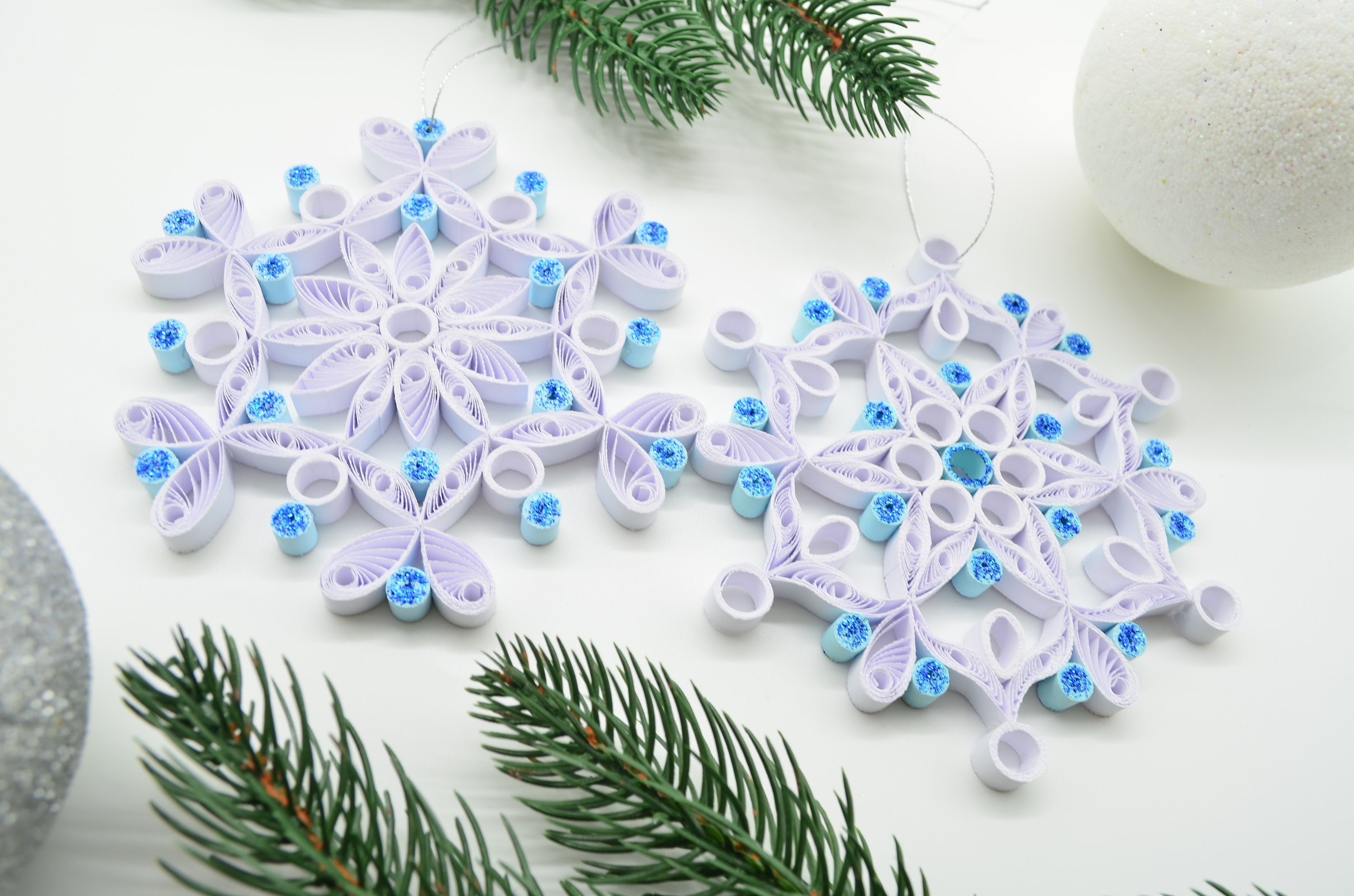 Quilling Art Winter Wedding Decoration Quilled Snowflakes - Etsy