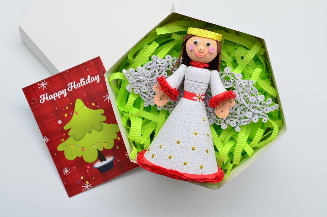 Quilling Art, Christmas Angel, Paper Angel Toy, Quilled 3D Angel, Home ...