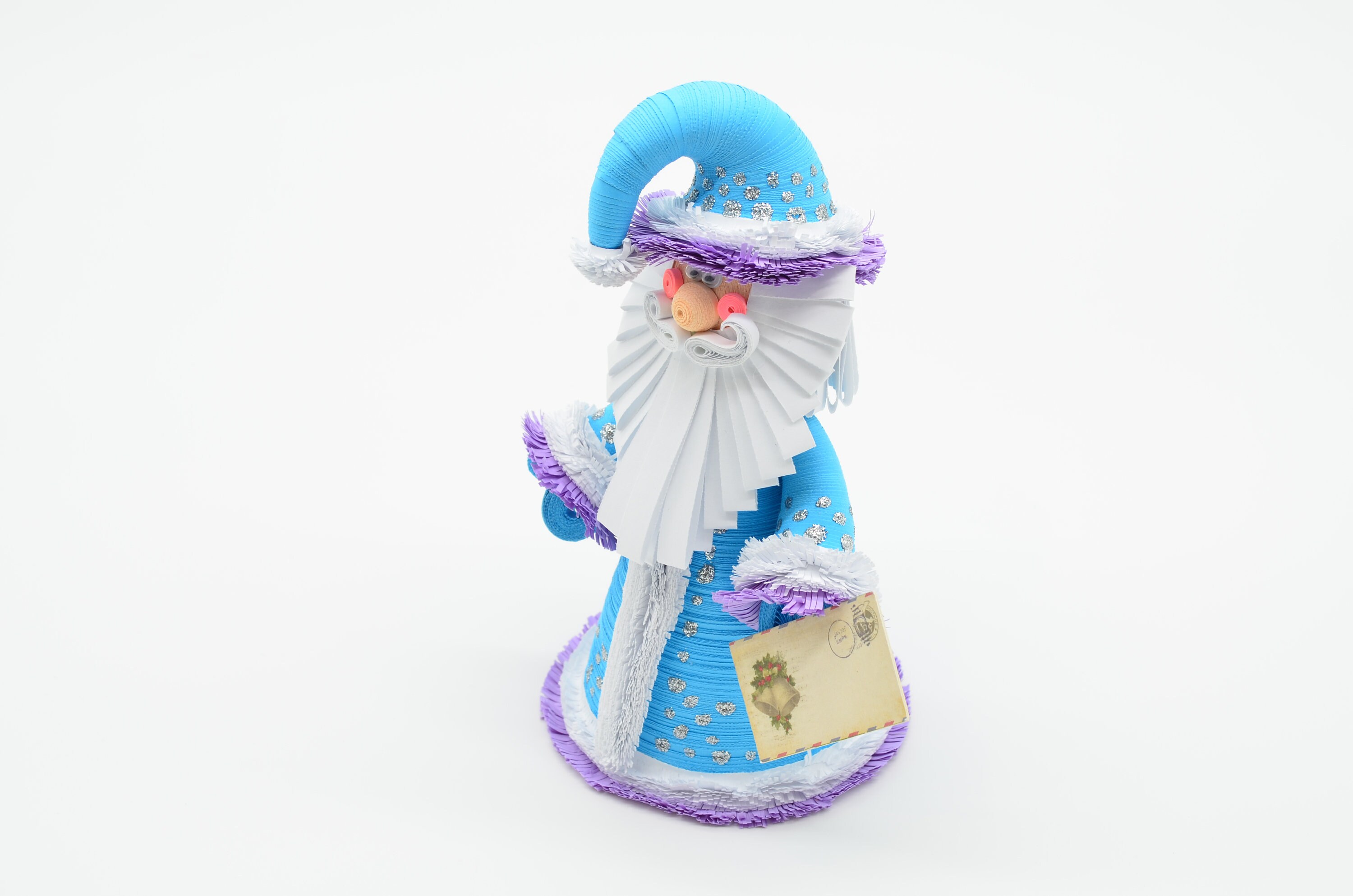 Christmas toy blue Santa Claus handmade Christmas Santa | Etsy