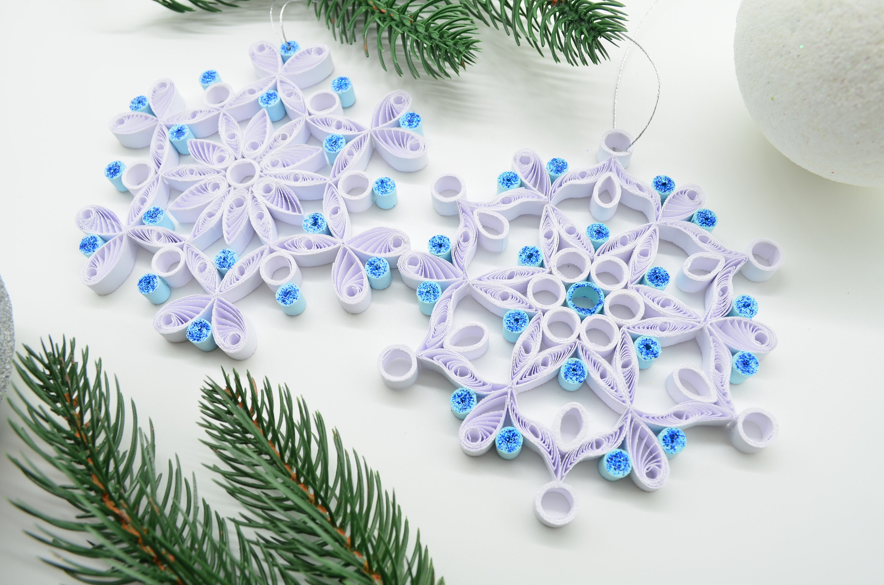 Quilling Art Winter Wedding Decoration Quilled Snowflakes - Etsy