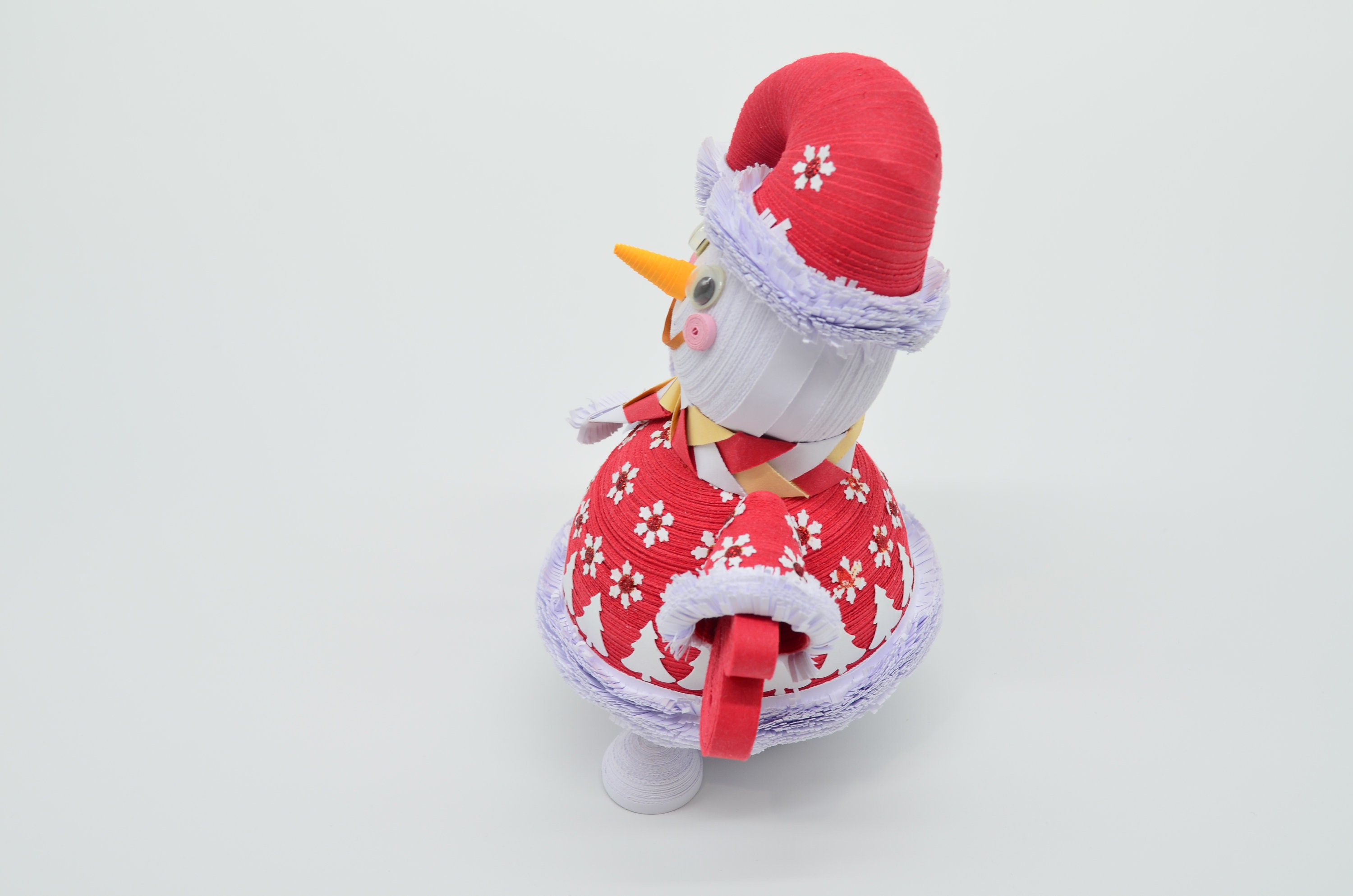 3D Quilling Art Christmas Snowman Figurine Quilled Snowman - Etsy