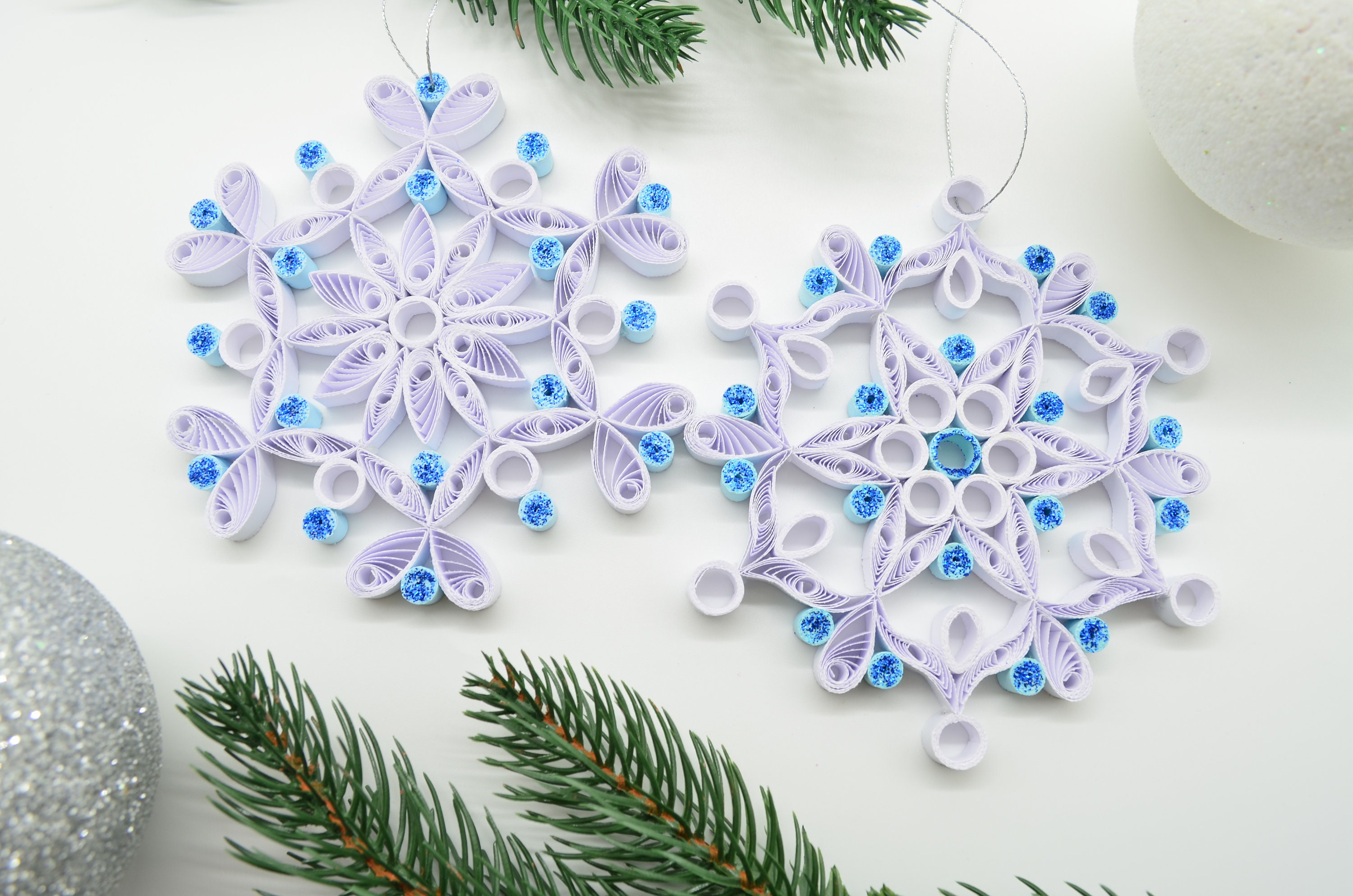 Quilling Art Winter Wedding Decoration Quilled Snowflakes - Etsy