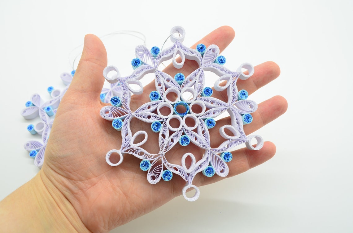 Quilling Art Winter Wedding Decoration Quilled Snowflakes - Etsy