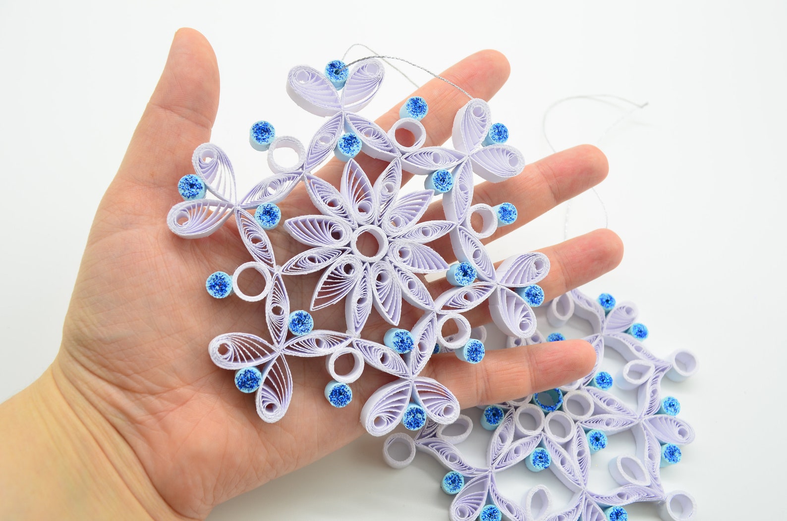 Quilling Art Winter Wedding Decoration Quilled Snowflakes - Etsy