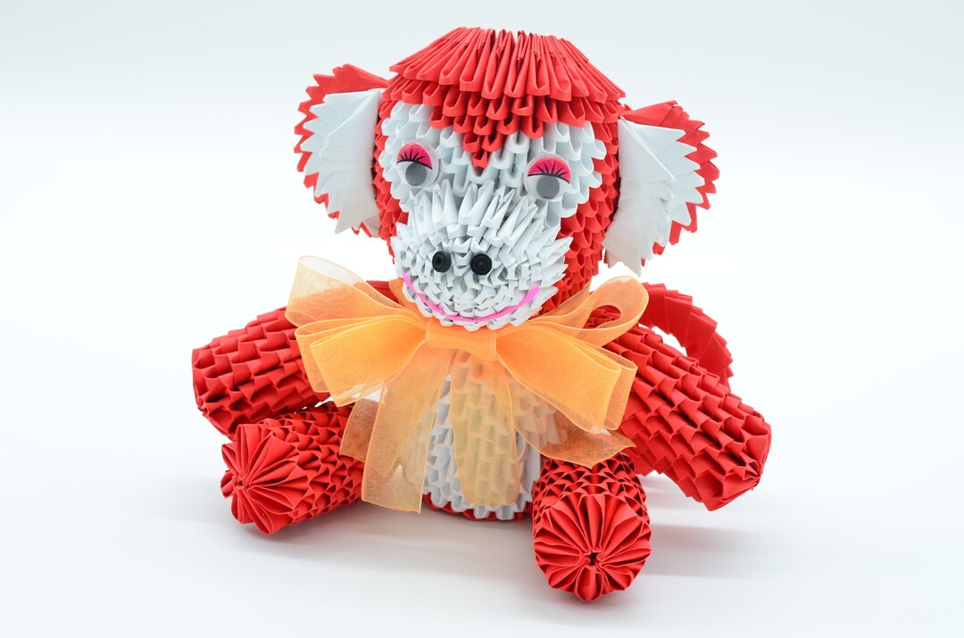 Paper Monkey, 3D Origami, Handmade Gift, Modular Origami, Origami ...