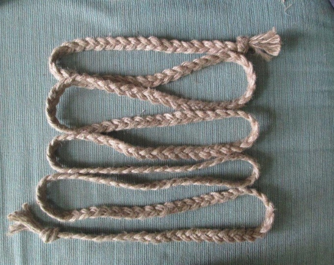 Braided, Natural Jute, Rope Belt, Men's and Ladies, Renaissance ...