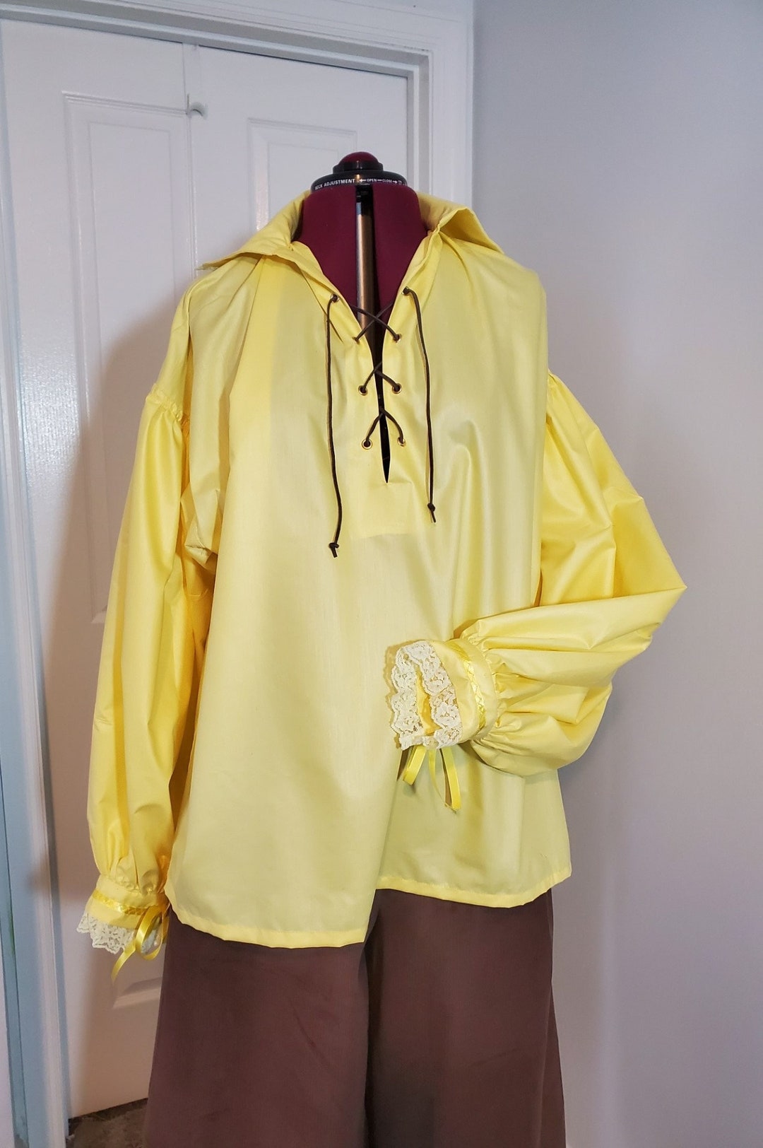 Renaissance Men's Pirate Shirt Yellow - Etsy