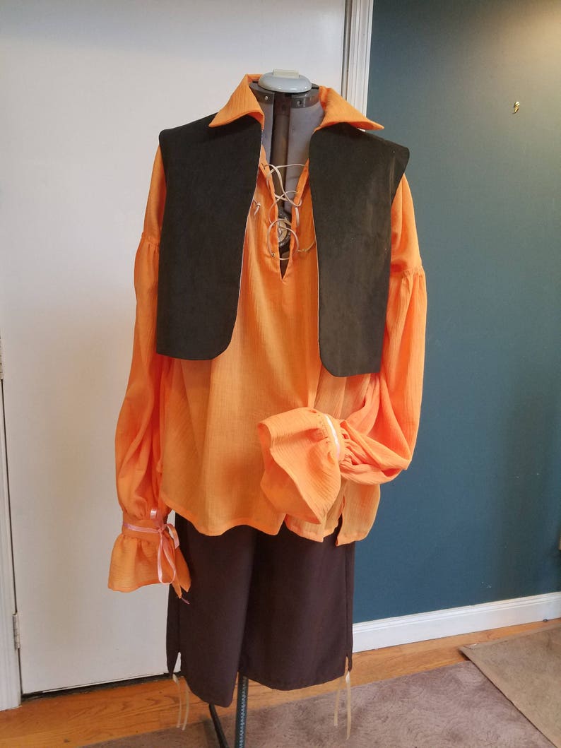 Renaissance Men's Vest/weskit Pirate/peasant Dark - Etsy