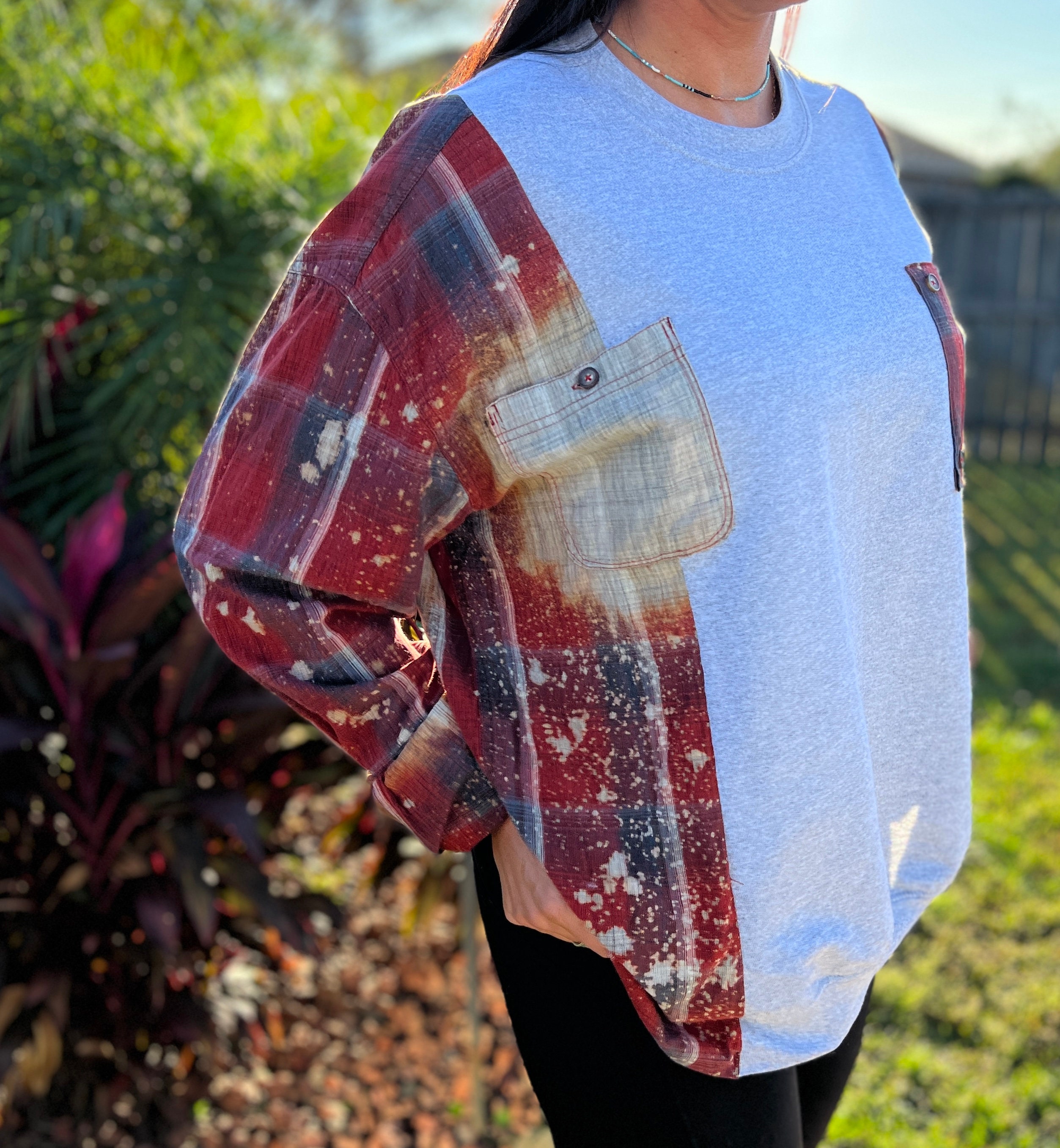 Campfire Flannel Sweater Rework - Etsy