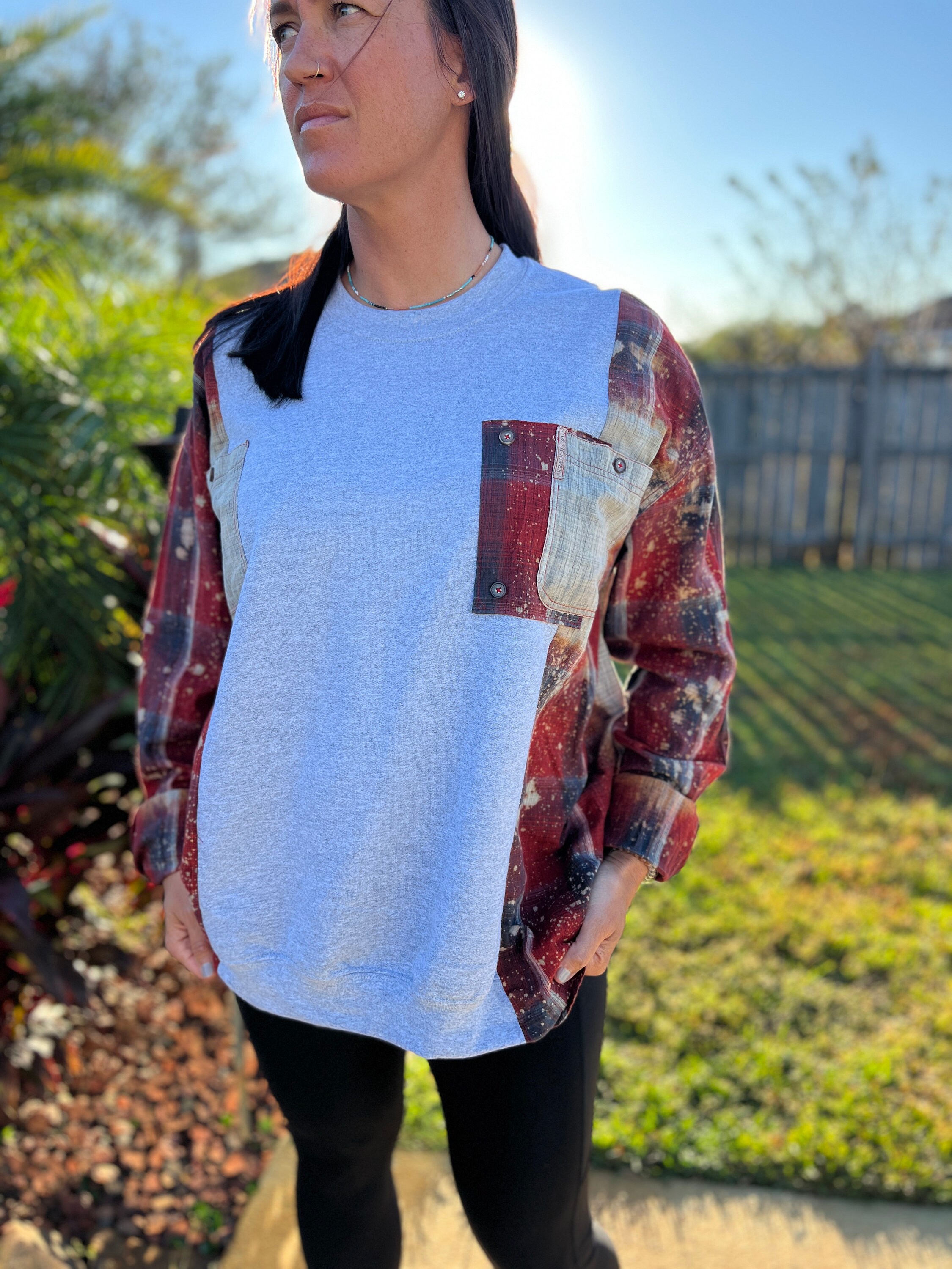 Campfire Flannel Sweater Rework - Etsy