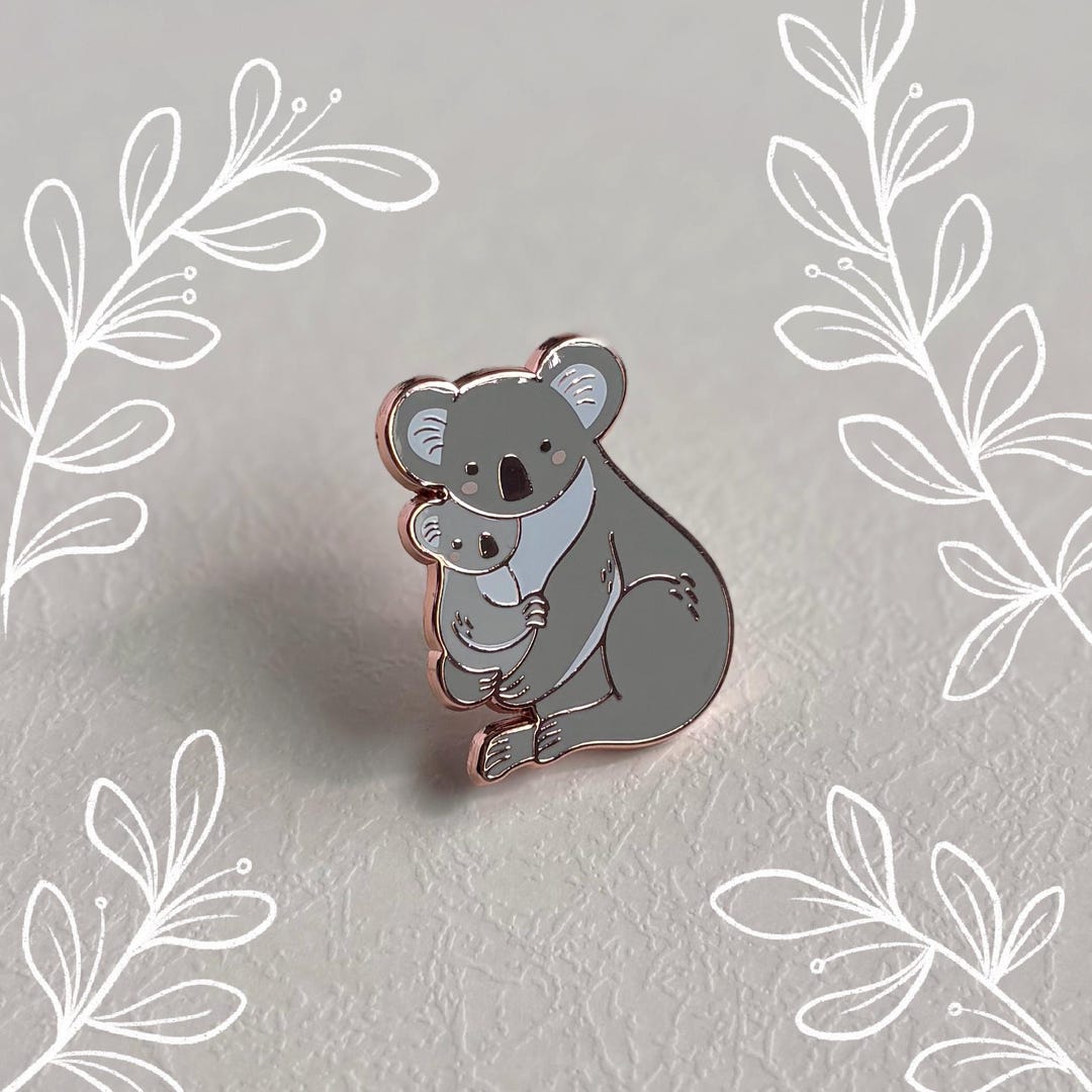 Quirky Critters Koala Enamel Pin - Forest Animals, Handmade Lapel Pin ...