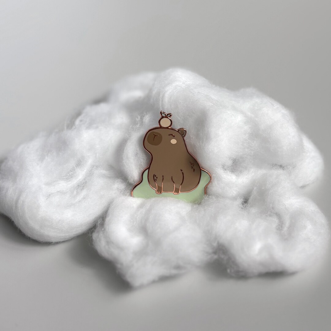 Quirky Critters Capybara Enamel Pin - Forest Animals, Handmade Lapel ...
